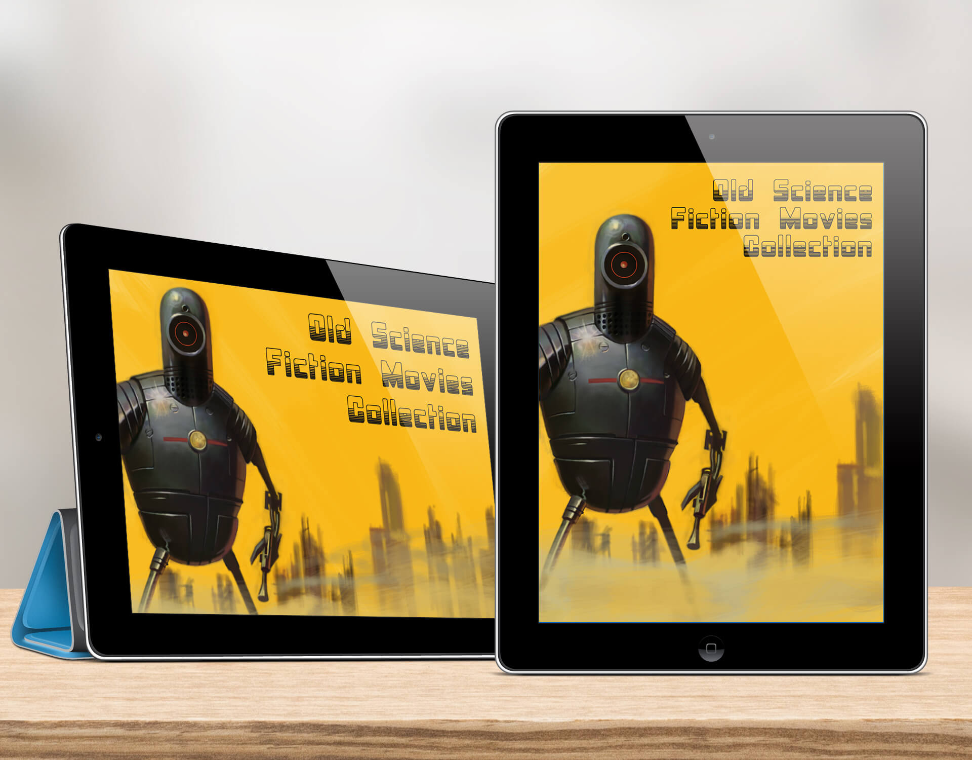 Splashscreen of Old Science Fiction Movies App | CleverCrayon Design Studio